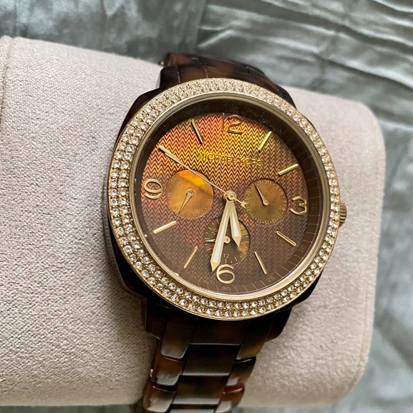 Michael Kors | Accessories | Michael Kors Tortoise Shell Gold Diamond ...